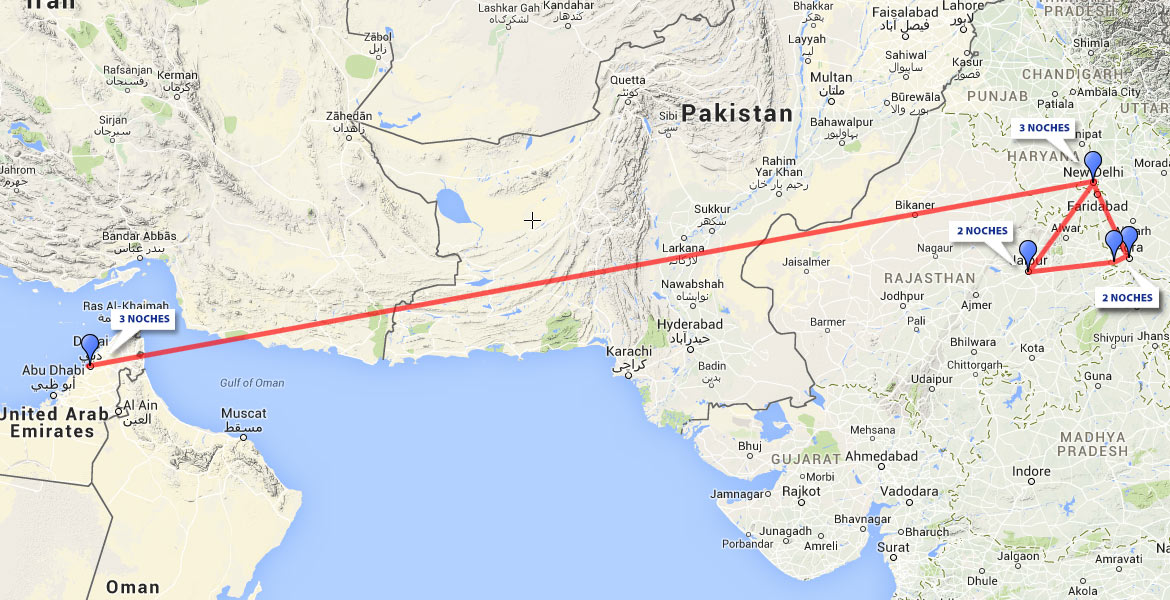 India y Dubai. Emiratos. Nueva Delhi, Jaipur, Fatehpur Sikri y Taj ...